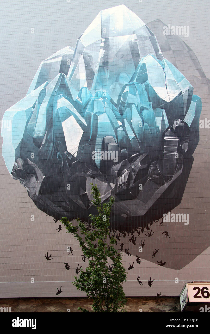 Mural by Never Crew who are Swiss street artists on a building in the ...