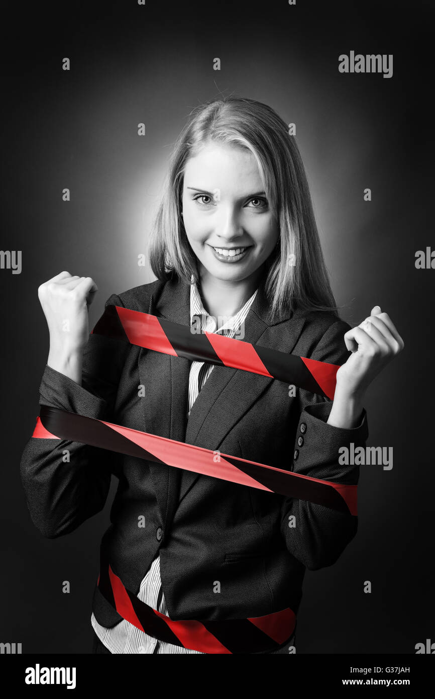 Wound up businesswoman hi-res stock photography and images - Alamy