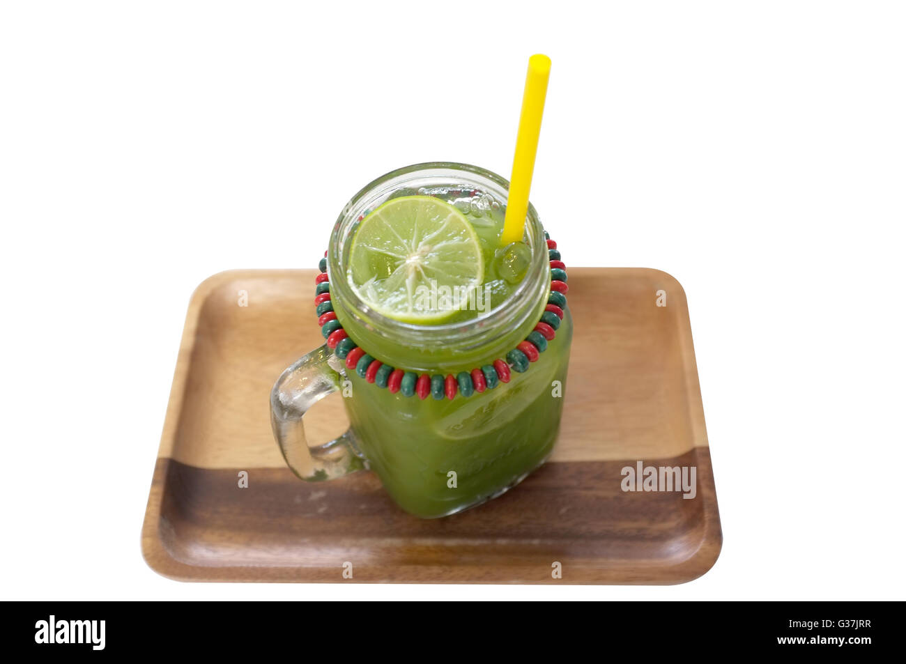 Matcha ice green tea Stock Photo - Alamy