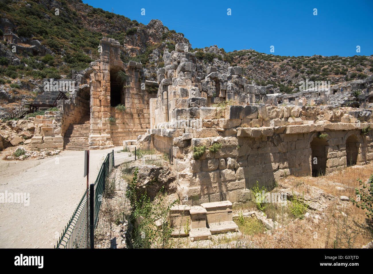 Ancient lycian Myra rock tomb Stock Photo - Alamy