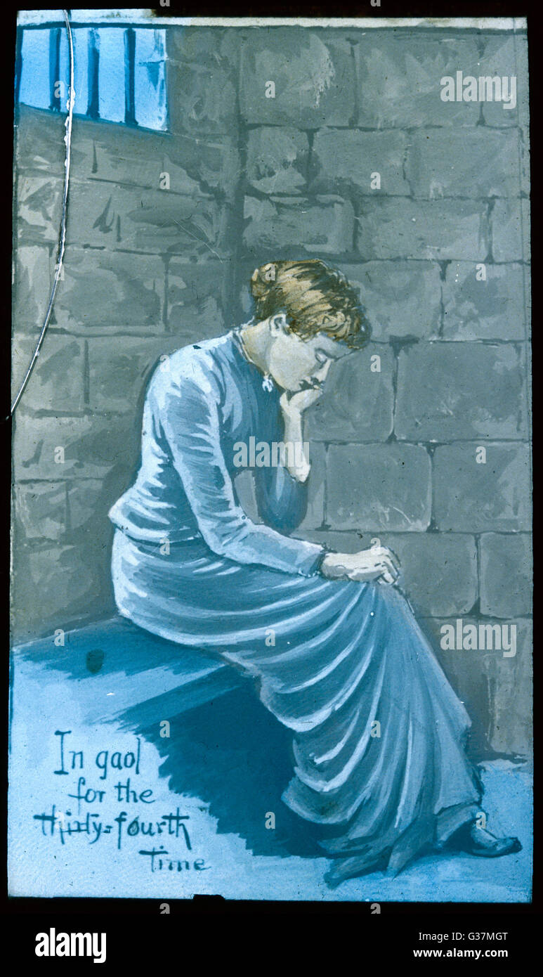 Women suffragettes in prison hi-res stock photography and images - Alamy
