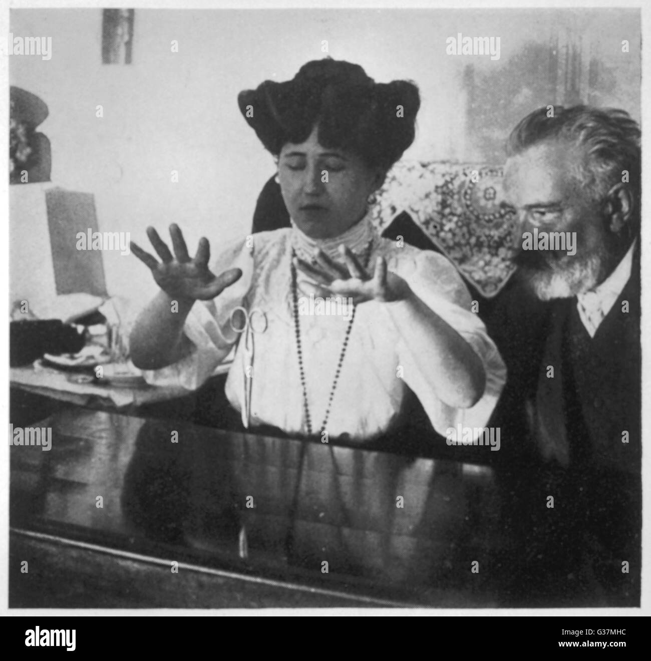 Stanislawa Tomczyk, Polish medium, demonstrates psychokinesis while ...