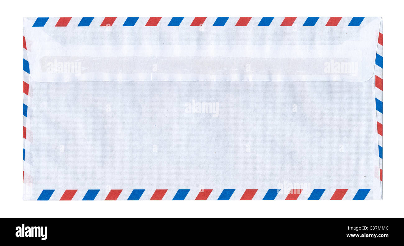an air mail envelope isolated over a white background Stock Photo - Alamy