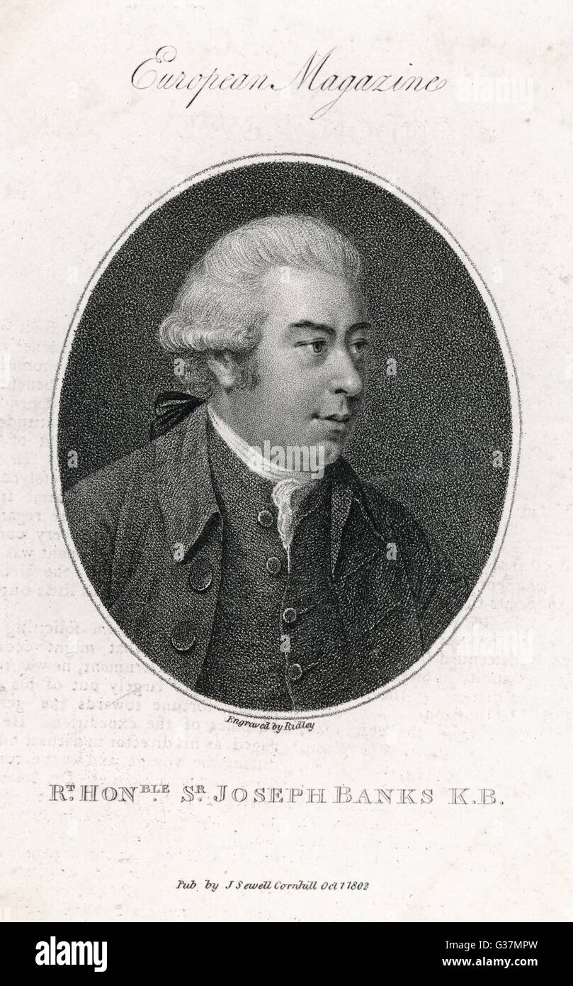 Sir Joseph Banks Stock Photo - Alamy