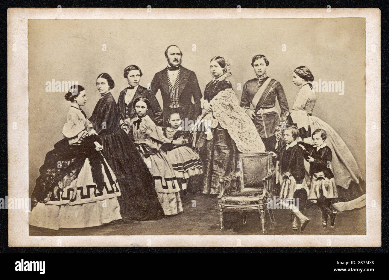 QUEEN VICTORIA Victoria with Albert and their Family. Date: circa 1860 ...