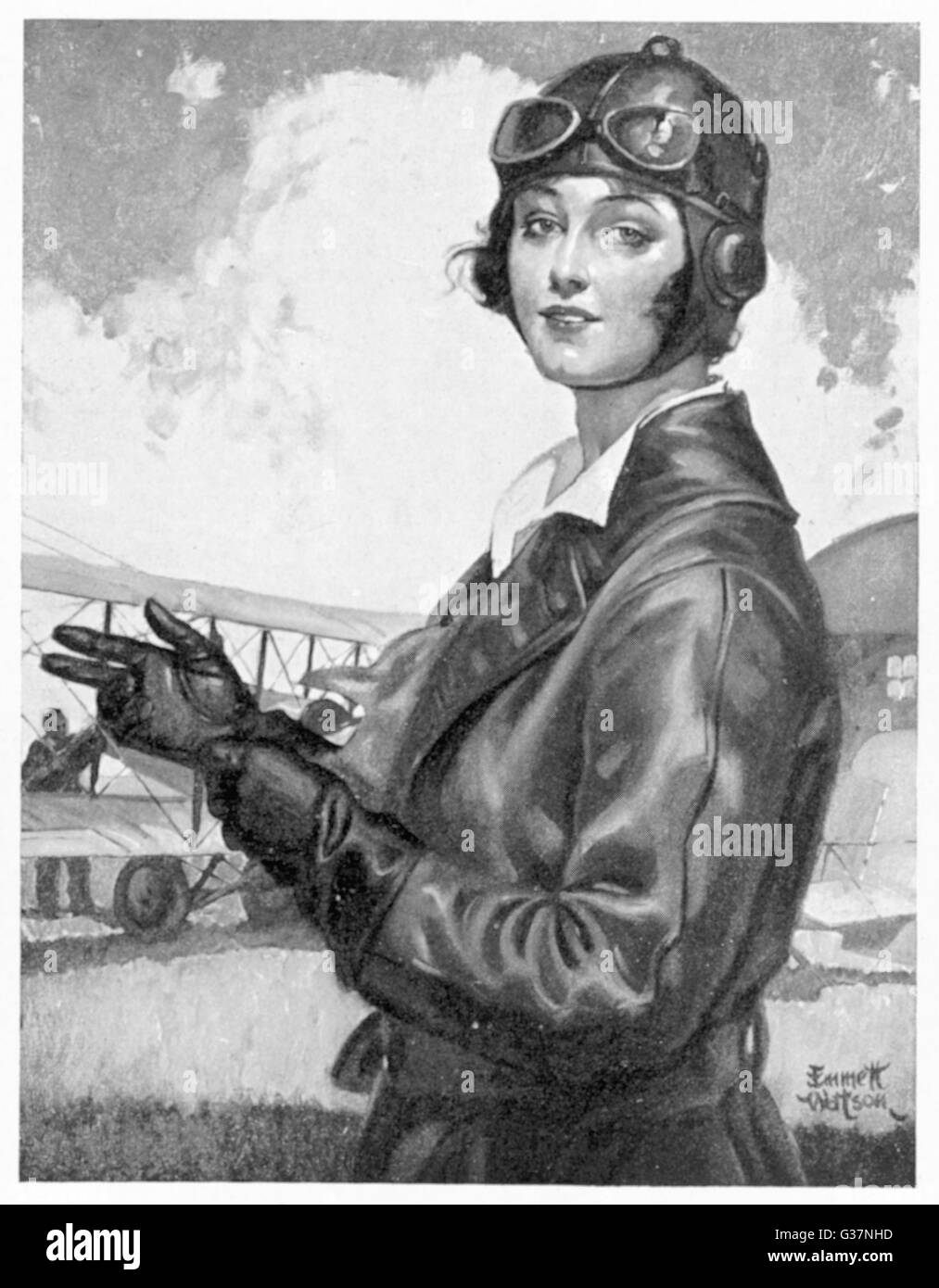 Leather aviator helmet Black and White Stock Photos & Images - Alamy