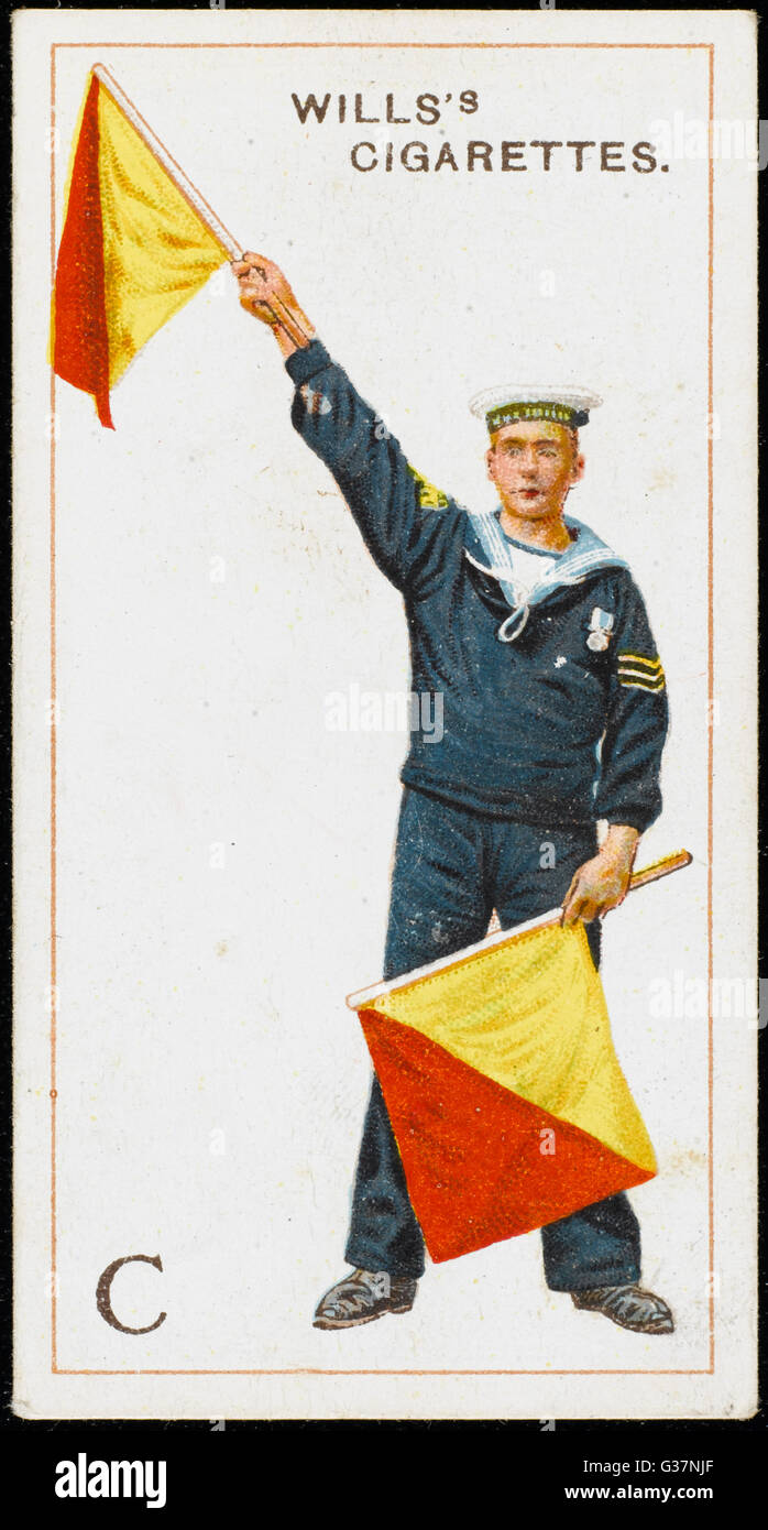 Signalling with flags hi-res stock photography and images - Alamy