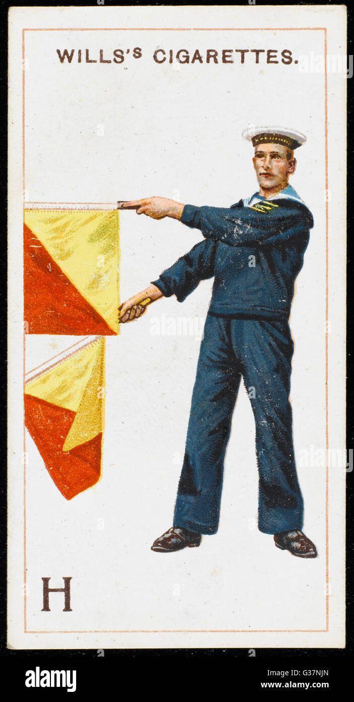 Signalling with flags hi-res stock photography and images - Alamy