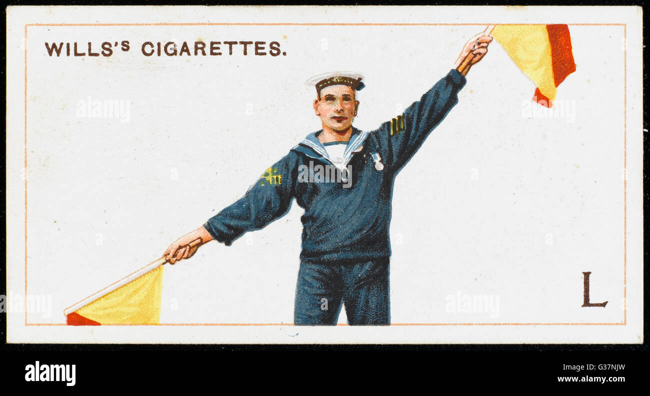 Signalling with flags hi-res stock photography and images - Alamy