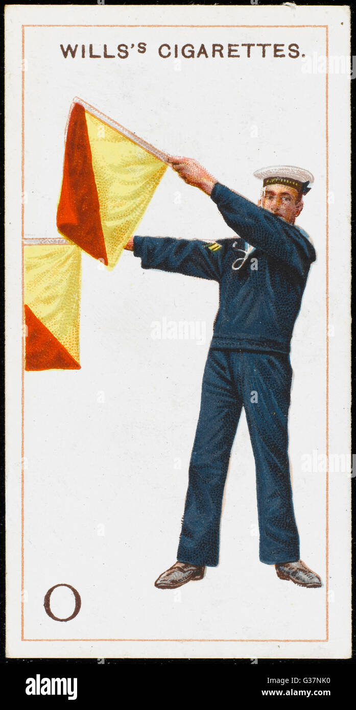 Signalling with flags hi-res stock photography and images - Alamy