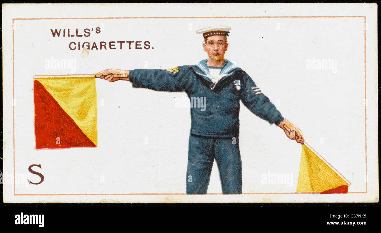 Signalling with flags hi-res stock photography and images - Alamy