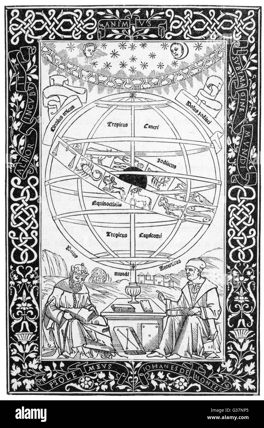 Johann Muller, known as Regiomontanus, expounds the system of ...