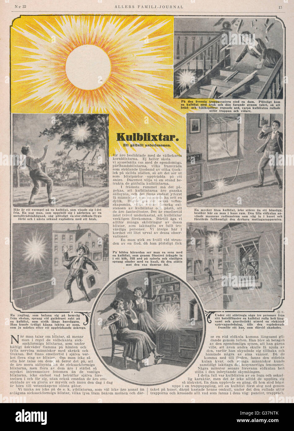 Examples of Ball Lightning Natural Phenomena Stock Photo - Alamy