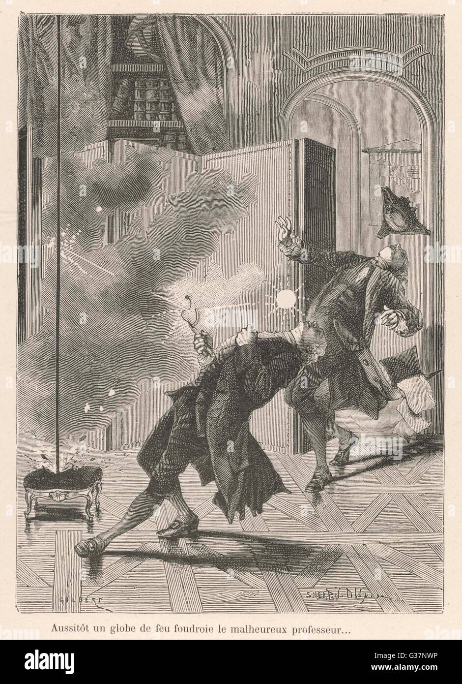 Georg Wilhelm Richmann Struck by Lightning Stock Photo - Alamy