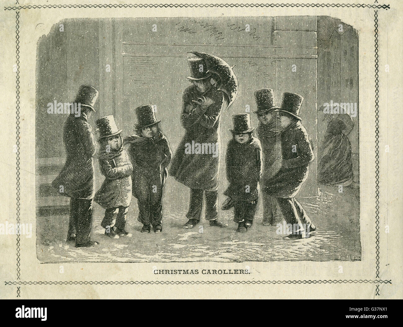 Singing Christmas Carols in the Street Stock Photo - Alamy