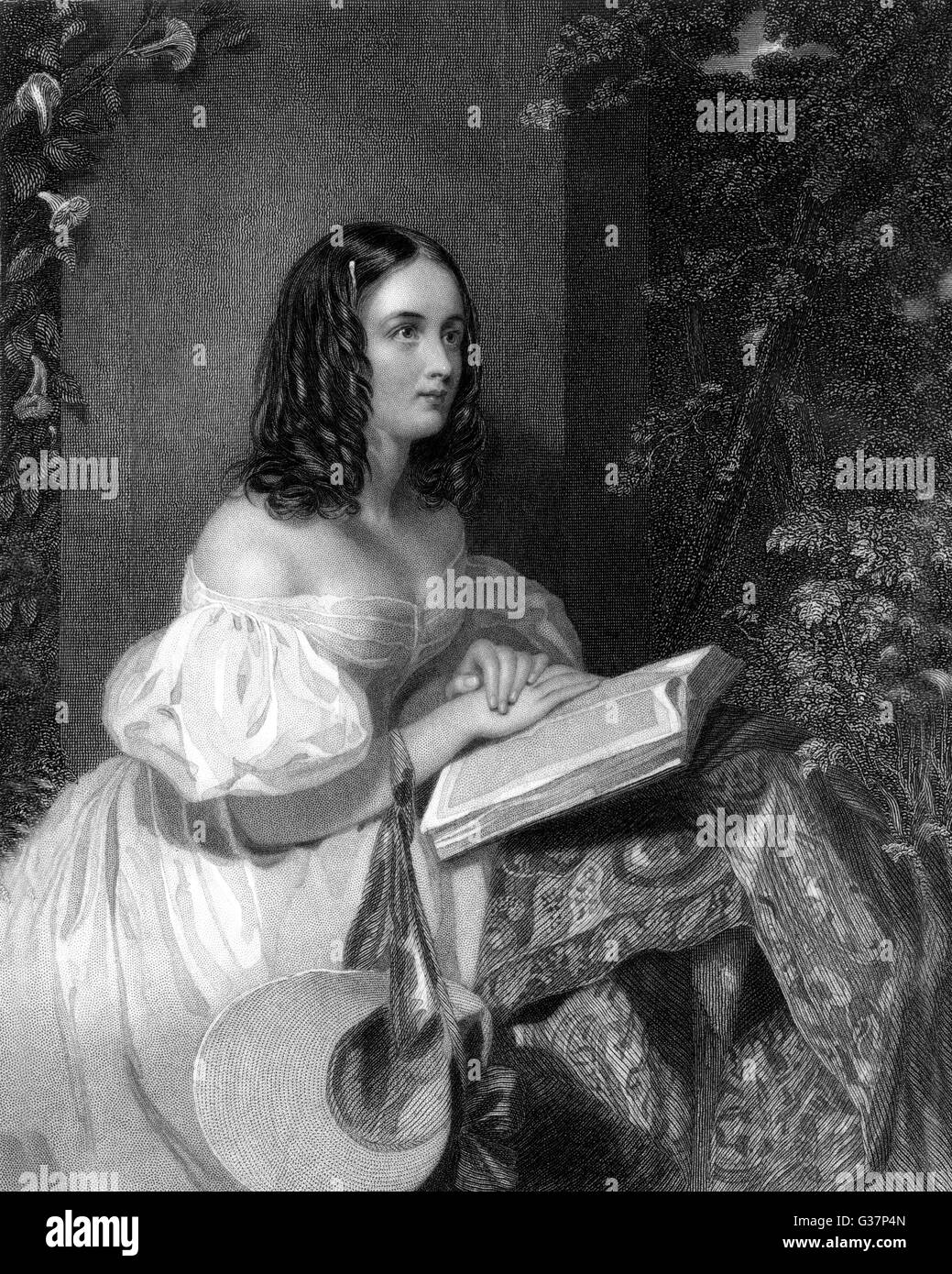 Victorian Girl Reading Stock Photo - Alamy