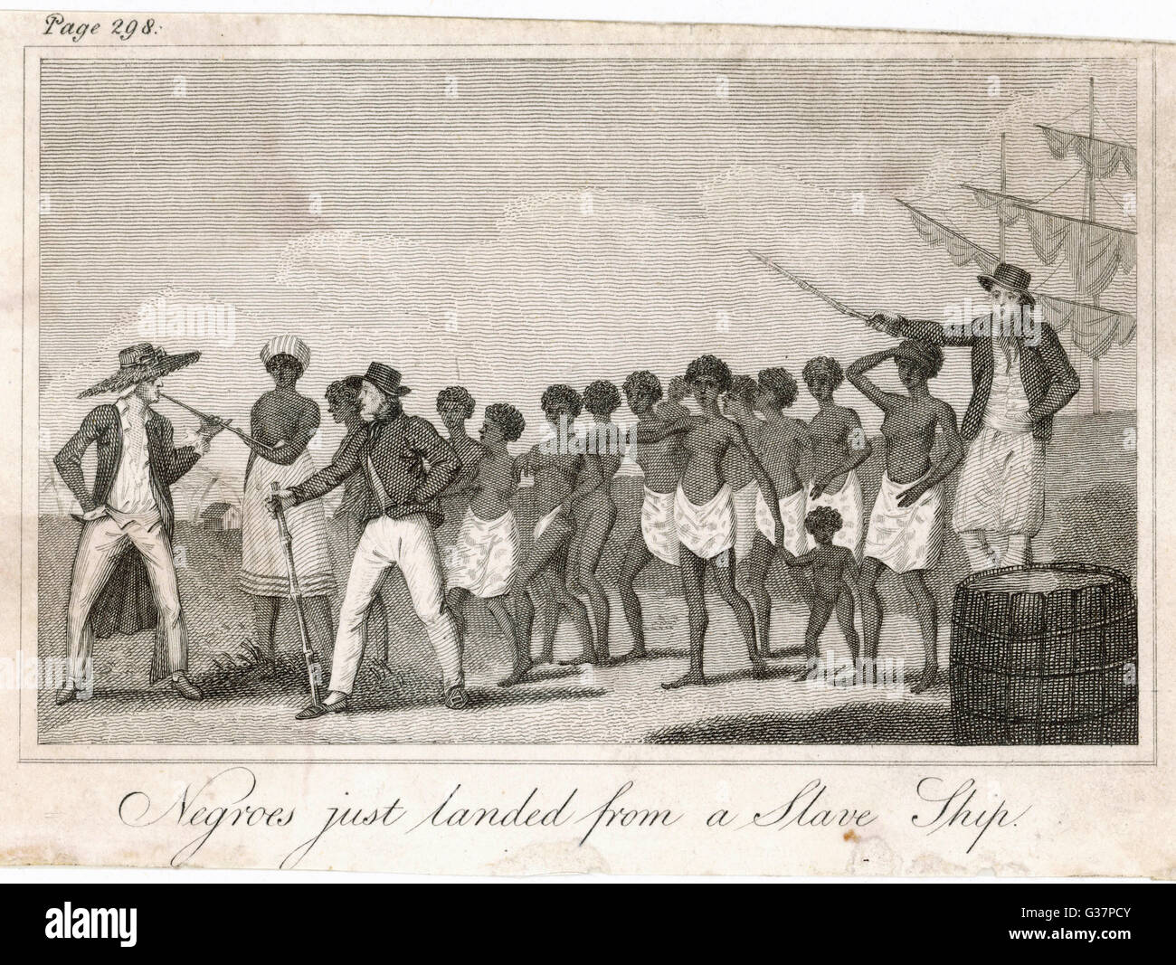 SURINAM (Dutch Guyana) - negroes just landed from a slave ship and ...