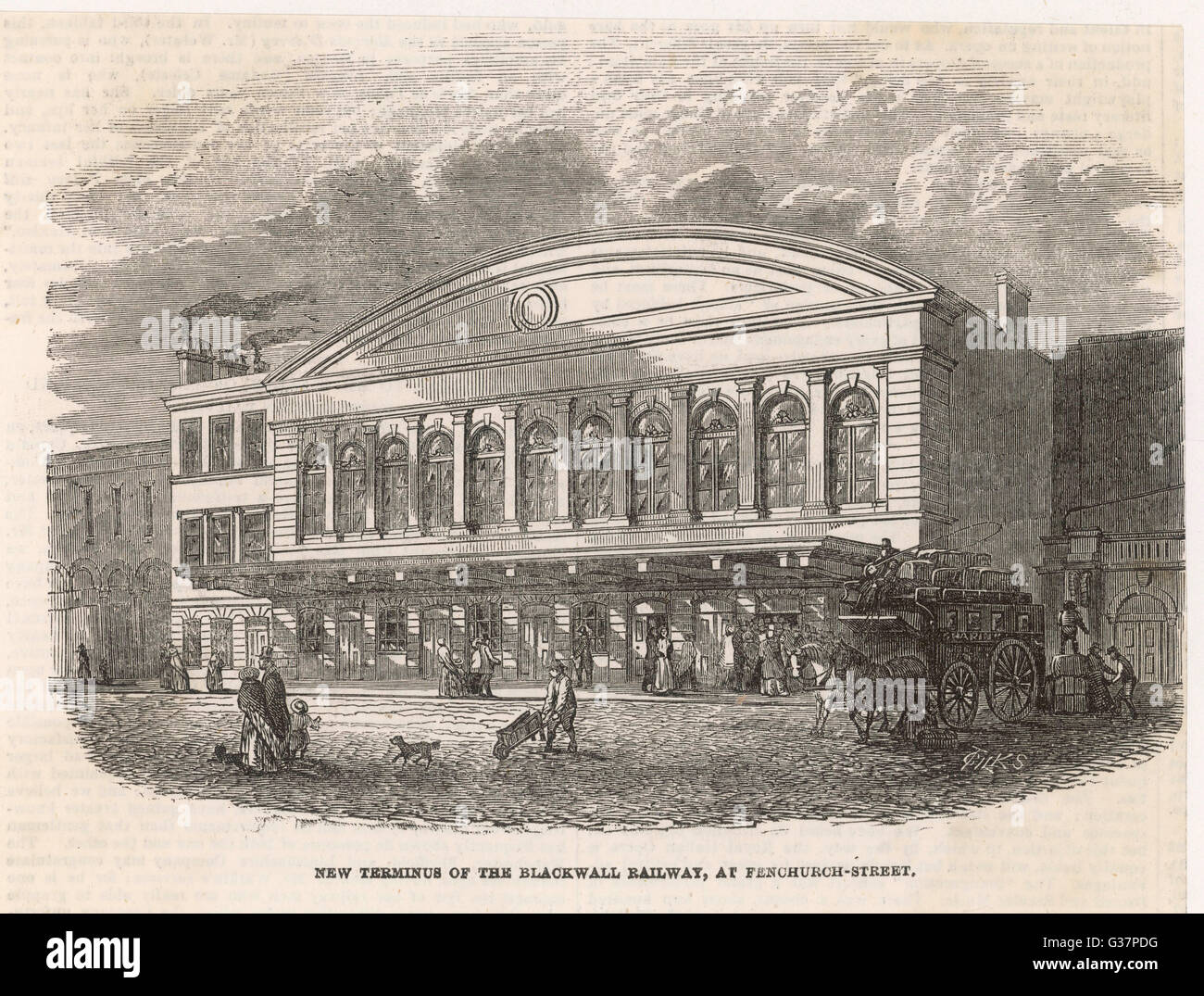 Fenchurch Street Station, London 1853 Stock Photo - Alamy