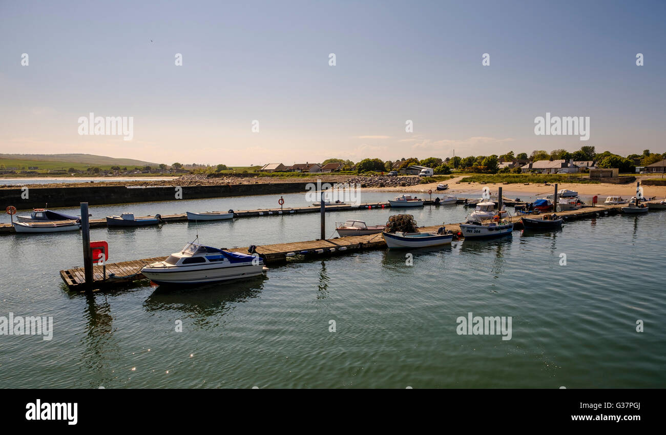 The harbour at the tiny fishing village of Balintore in Easter Ross ...