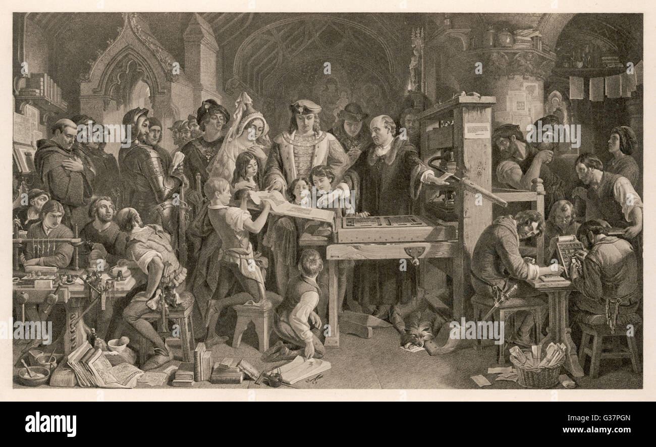 First printing press hi-res stock photography and images - Alamy
