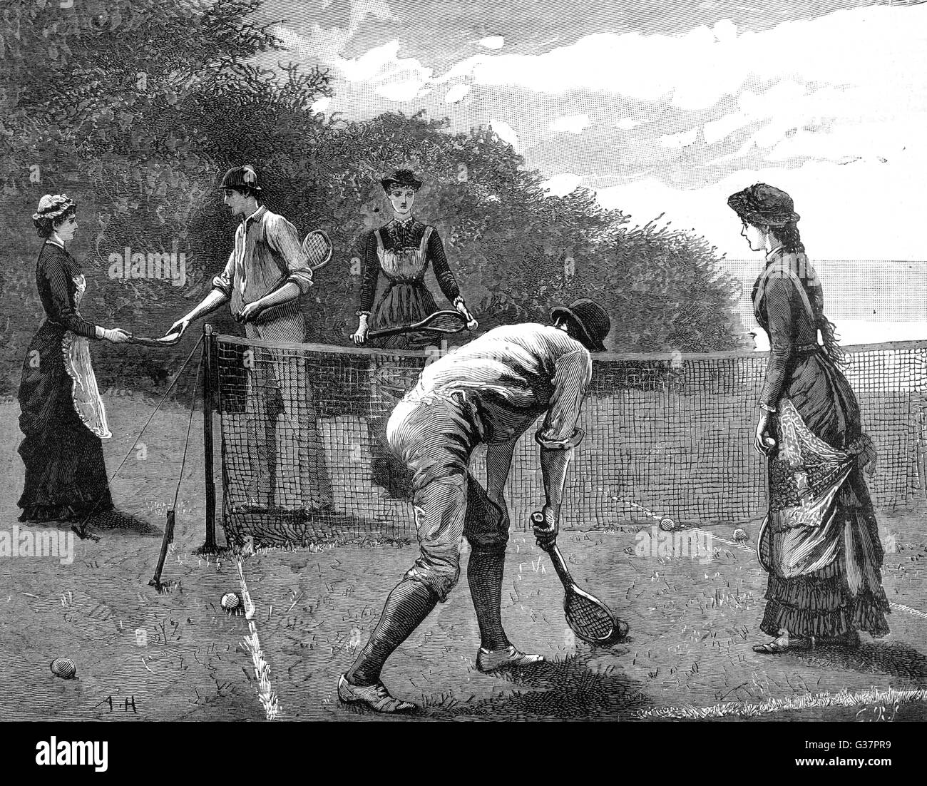 Doubles game Black and White Stock Photos & Images - Alamy