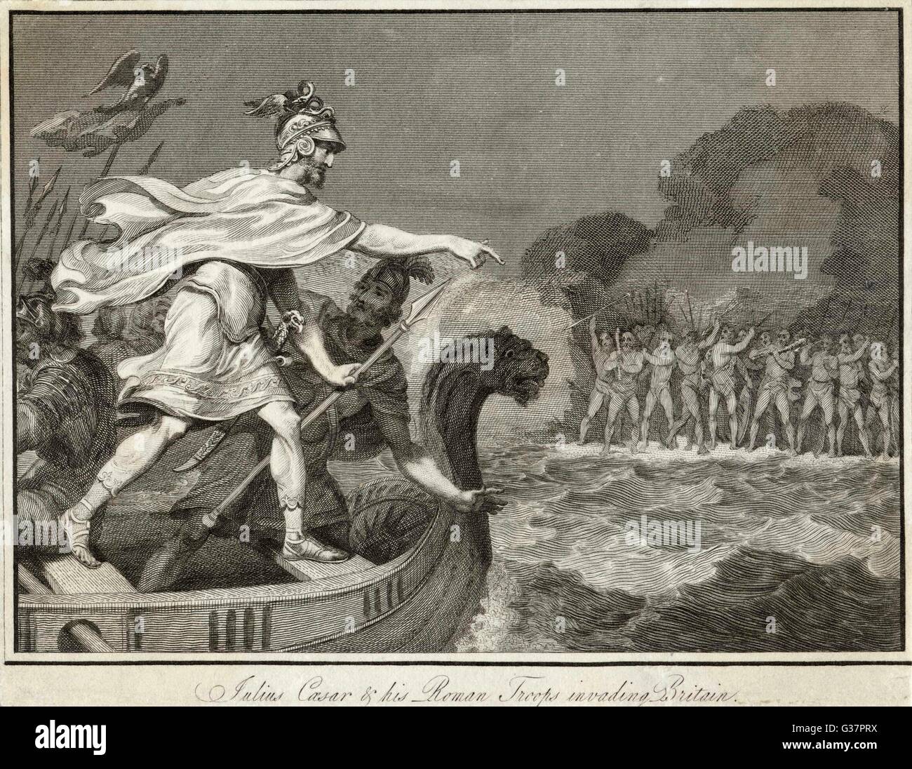 CAESAR INVADES ENGLAND Stock Photo - Alamy
