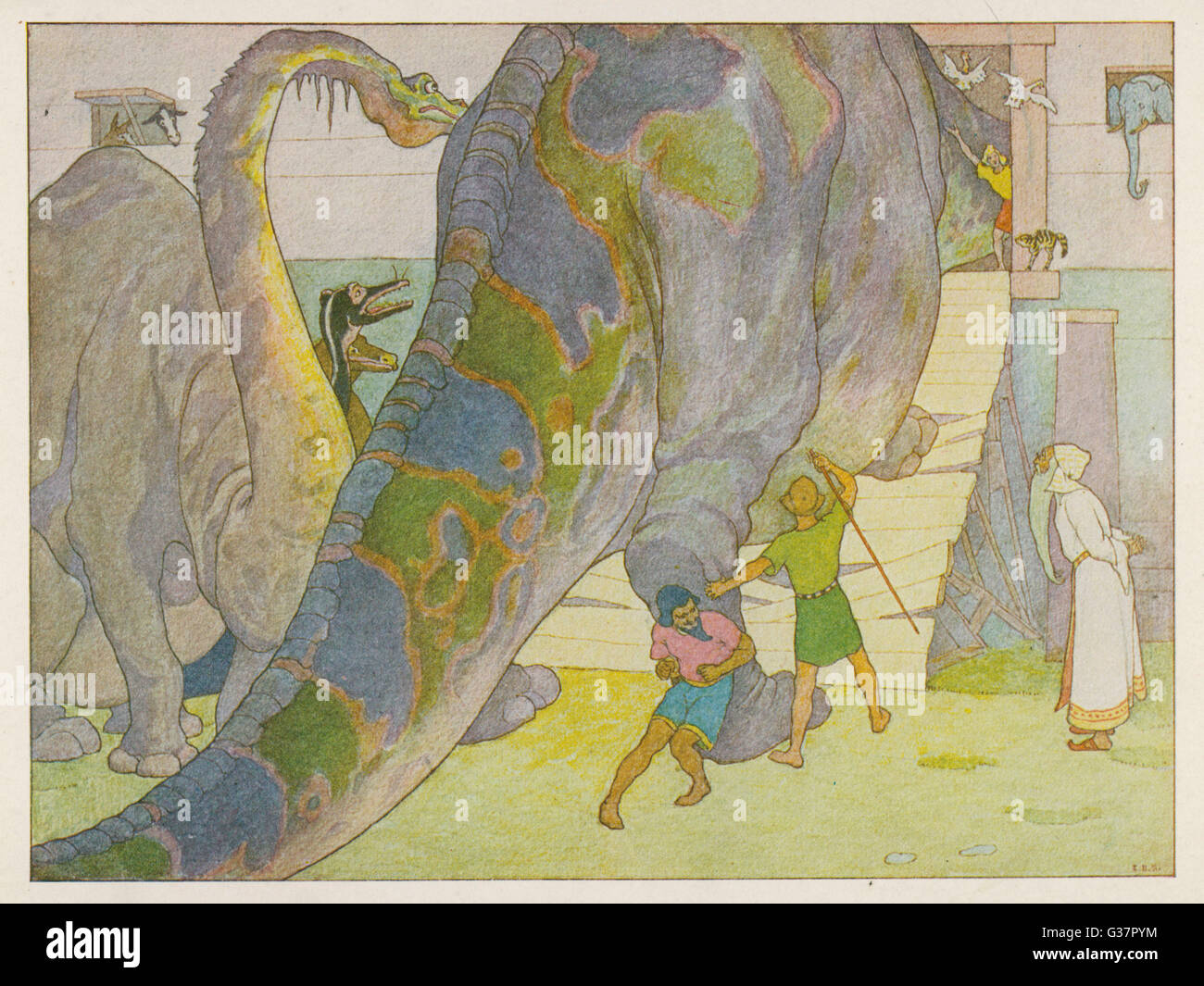 Noah finds dinosaurs large saved hi-res stock photography and images ...