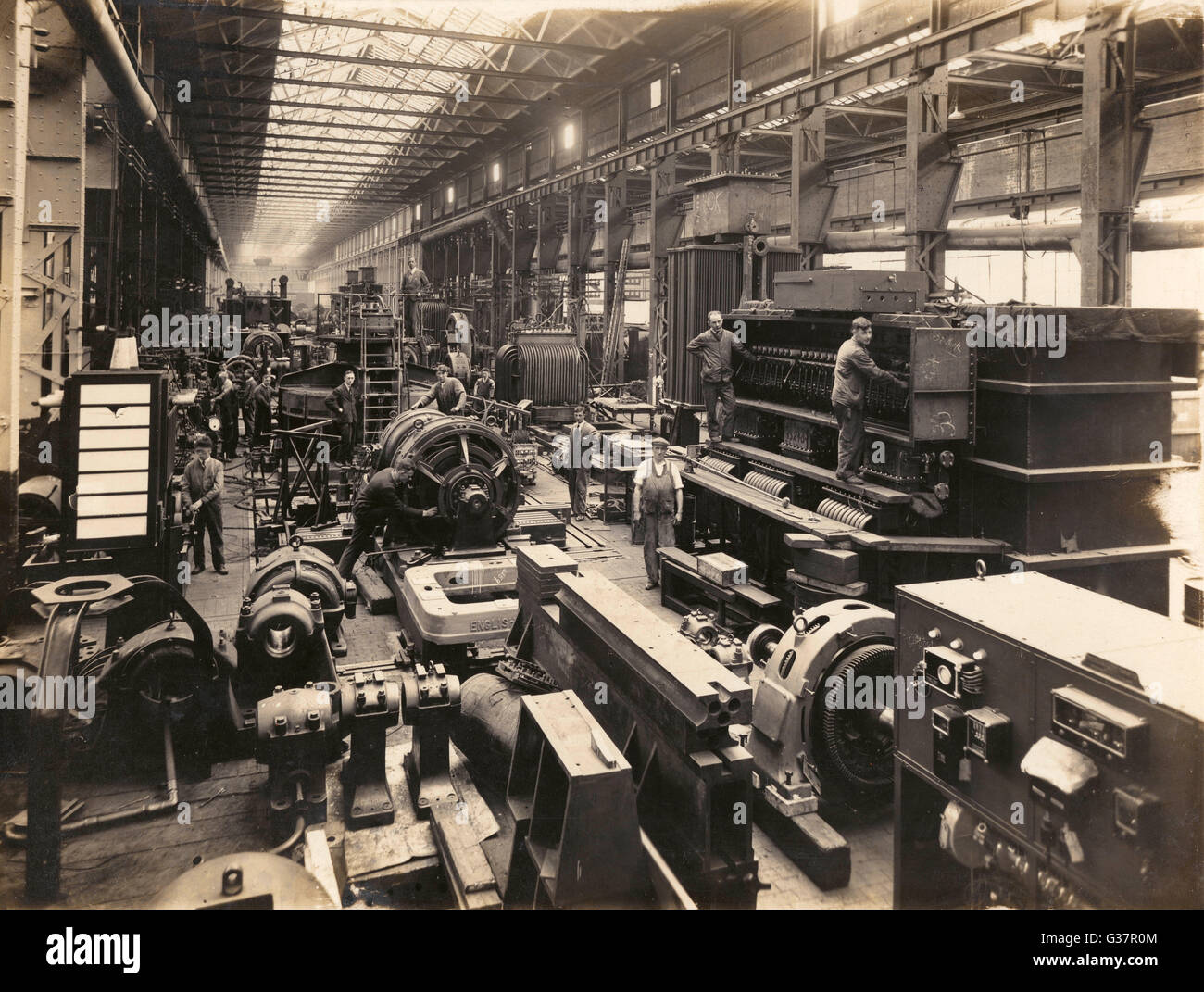 Factory Interior - circa 1900 Stock Photo - Alamy