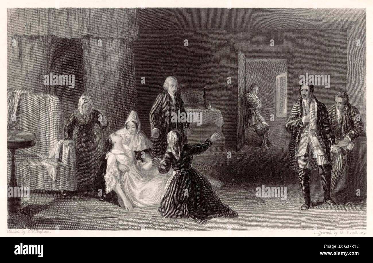 THE LADY FAINTS Stock Photo - Alamy