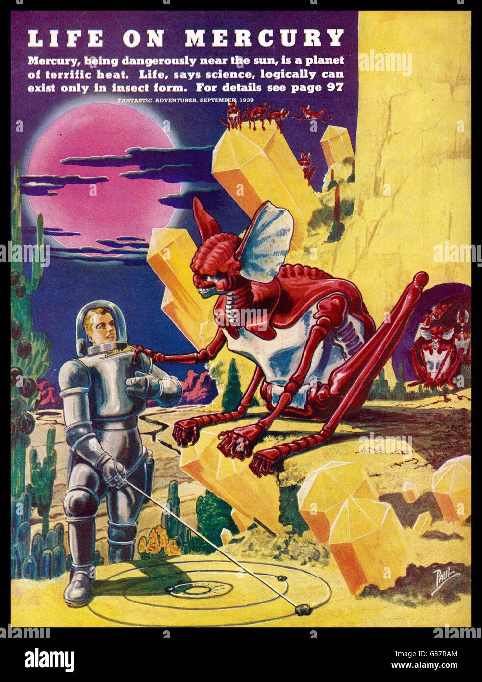 EARTHMAN AND MERCURIAN Stock Photo - Alamy