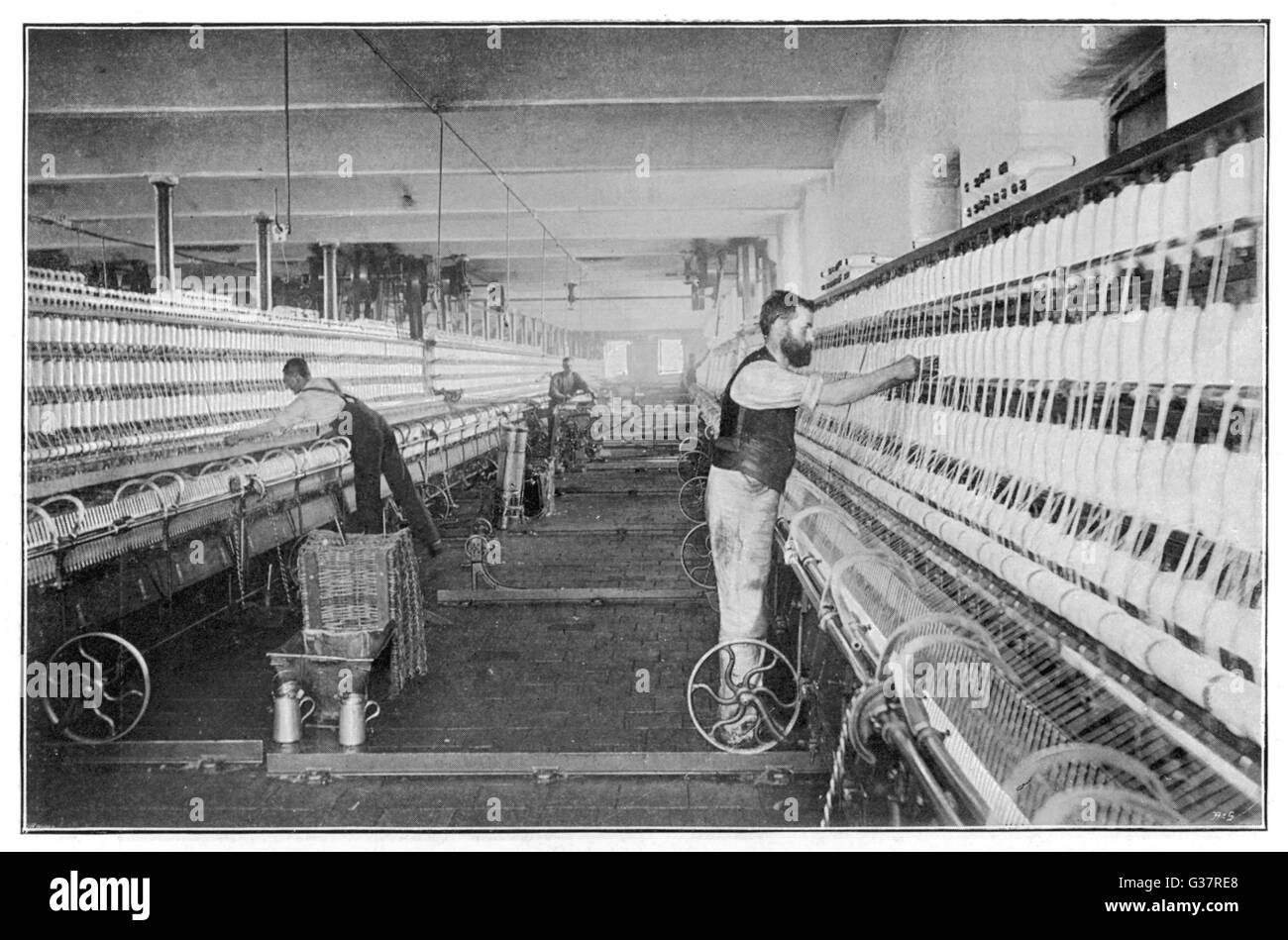 Cotton mill interior Black and White Stock Photos & Images - Alamy