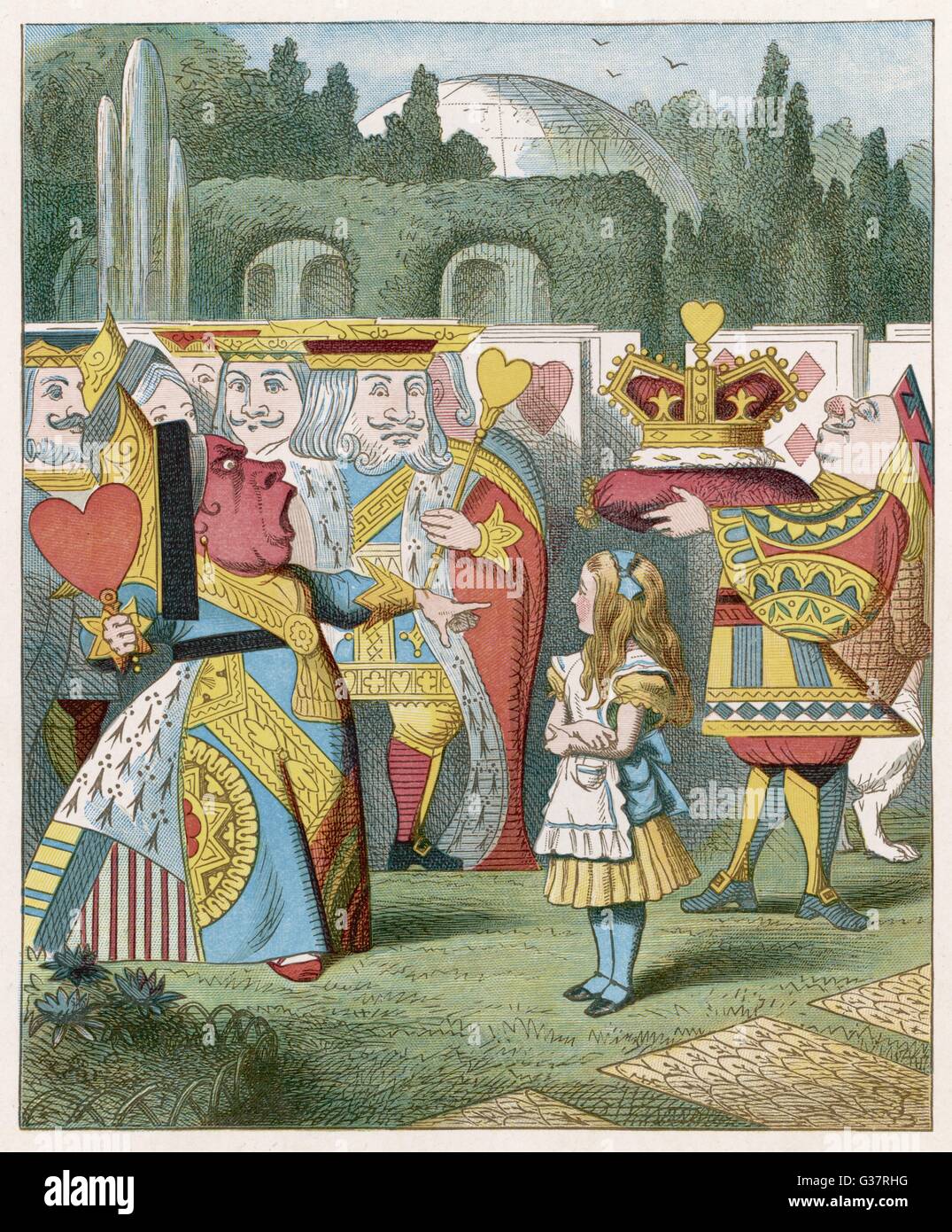 Queen Of Hearts Alice In Wonderland Illustration