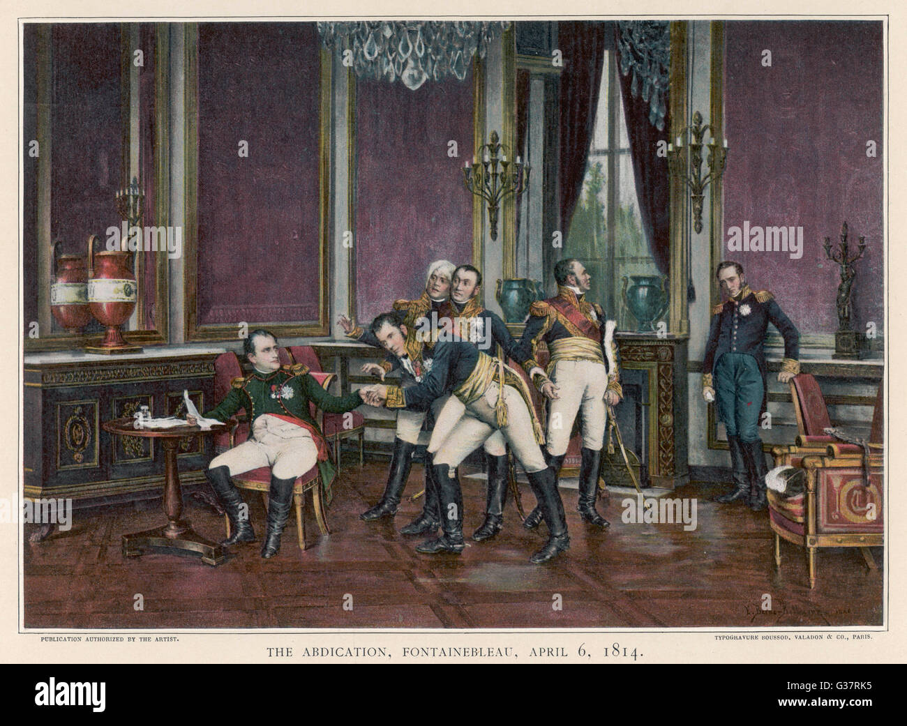 Napoleon Abdication 1814 High Resolution Stock Photography and Images ...