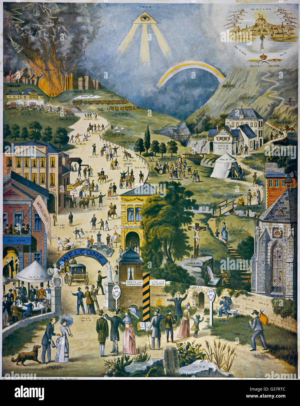 'THE BROAD AND NARROW WAY' a choice of paths leading to Heaven or Hell ...