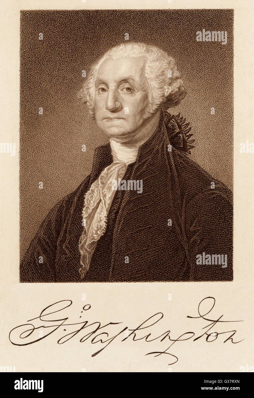 George washington 1732 1799 first president hi-res stock photography ...