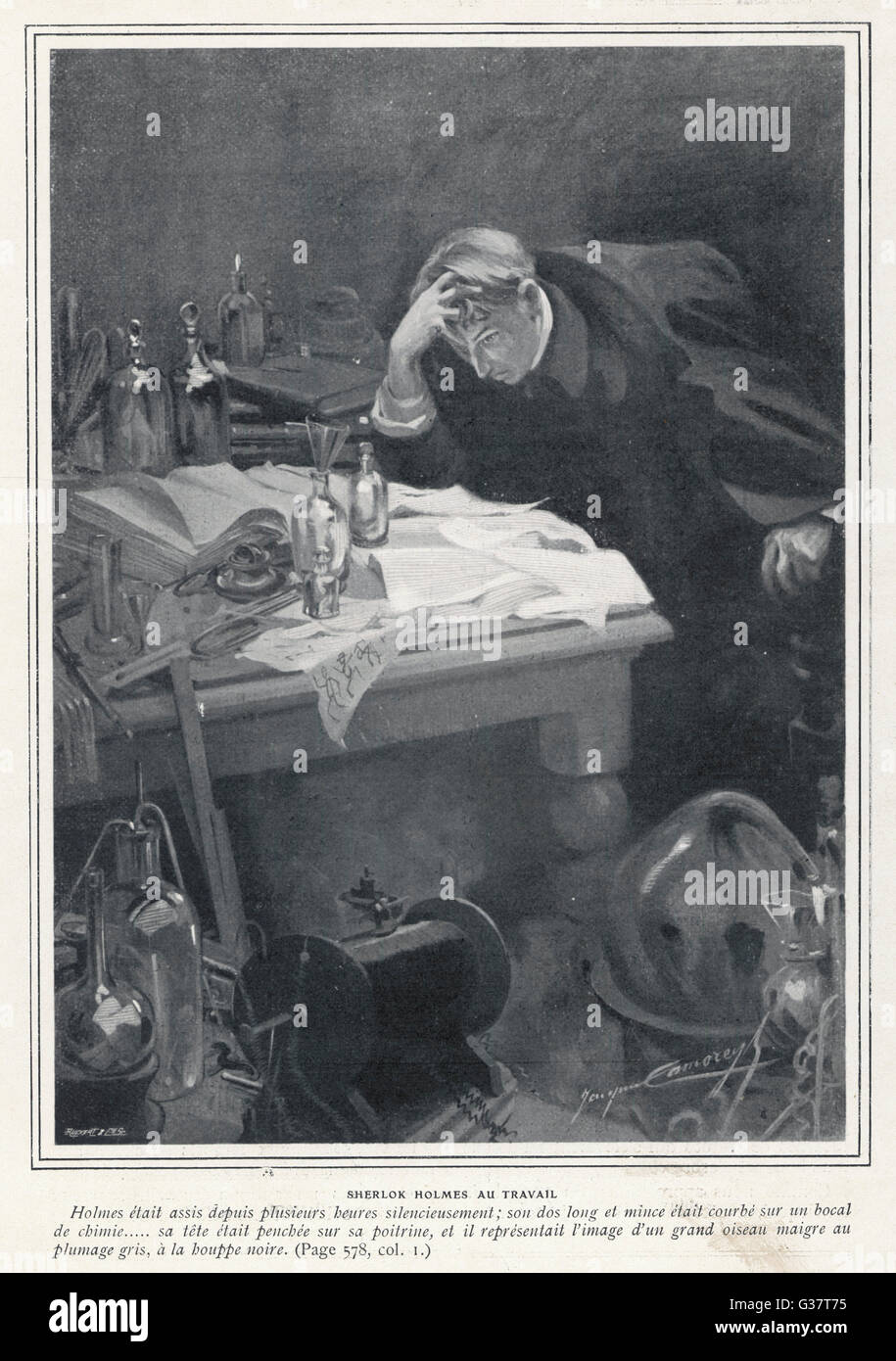 Sherlock Holmes Thinking Stock Photo - Alamy