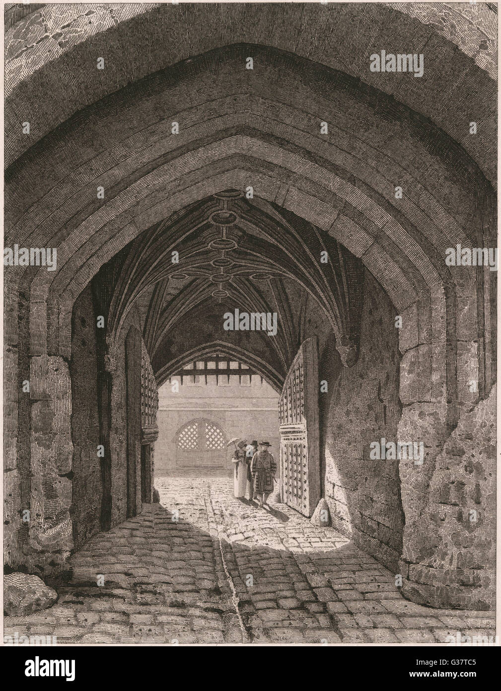 GATEWAY OF THE BLOODY TOWER Date: 1821 Stock Photo - Alamy