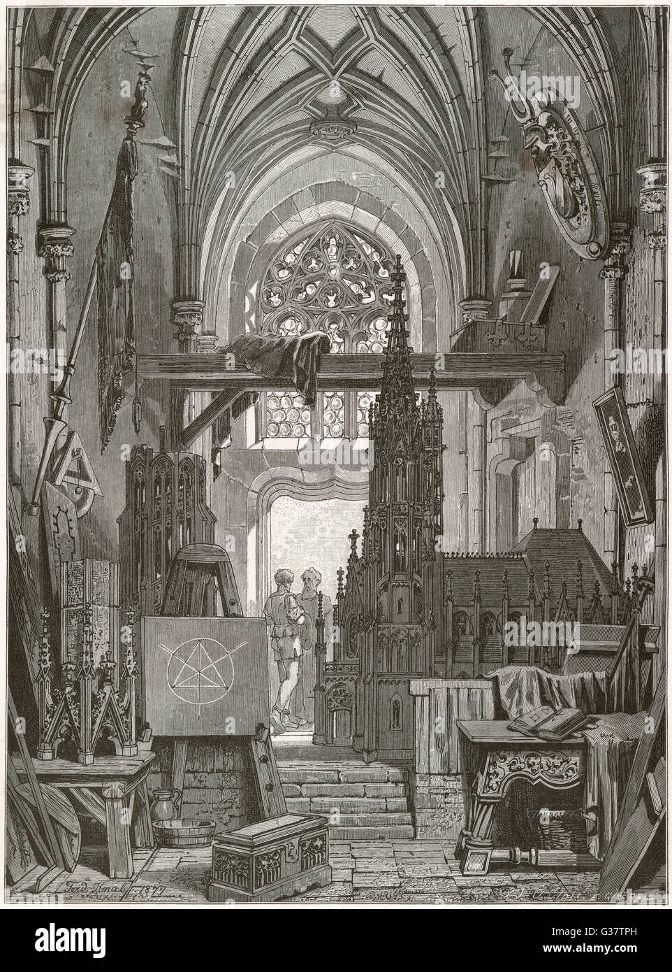 Building a cathedral Stock Photo - Alamy