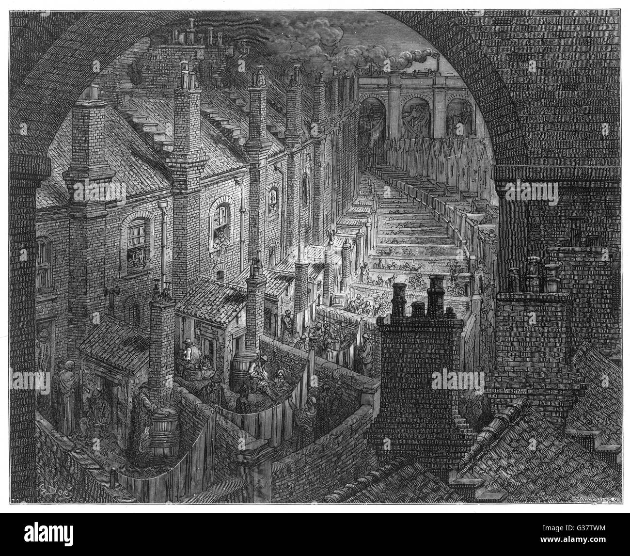 Over London by Rail Stock Photo - Alamy