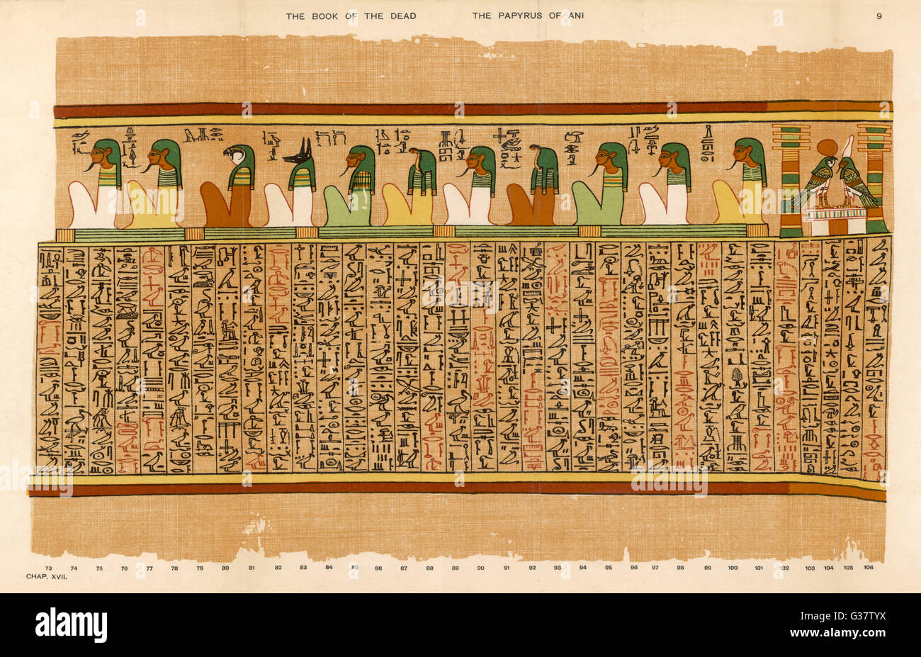 BOOK OF THE DEAD/PLATE 9 Stock Photo - Alamy