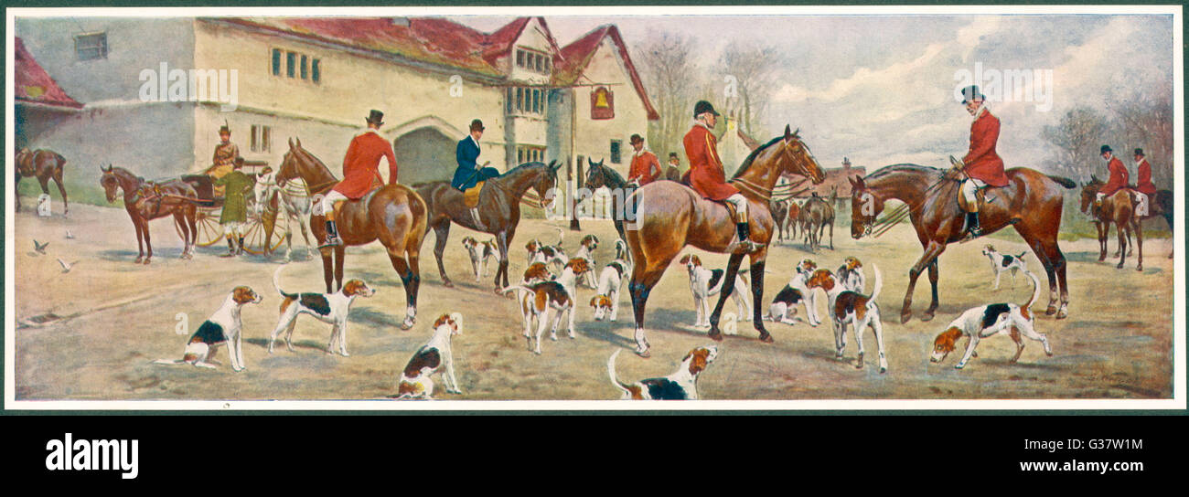 Meet of hunting hounds hi-res stock photography and images - Alamy