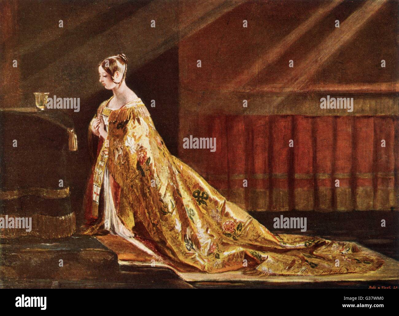 Queen victoria in her coronation robe hi-res stock photography and ...