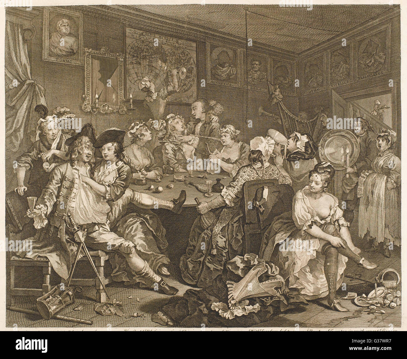 Hogarth - Rake's Progress Stock Photo - Alamy