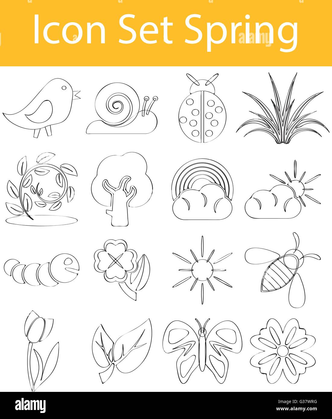 Spring doodle hi-res stock photography and images - Alamy