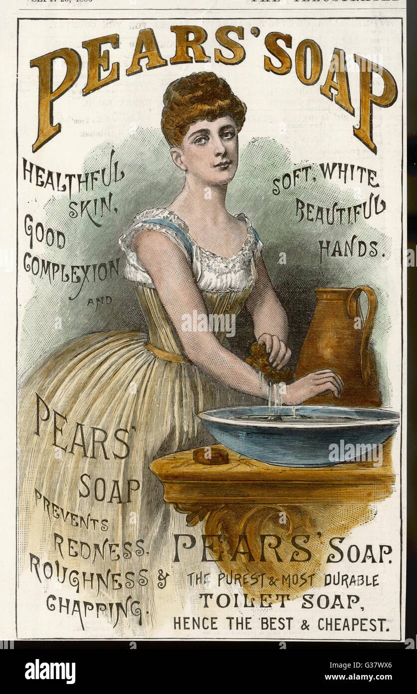 Pears soap advert 1886 hi-res stock photography and images - Alamy