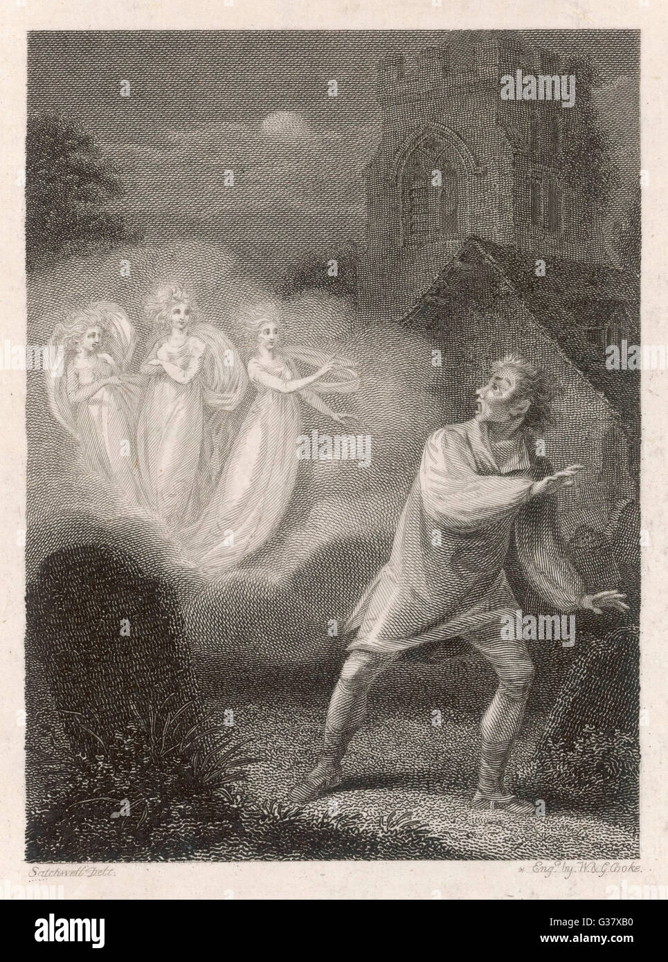 Ghosts in Churchyard Stock Photo - Alamy
