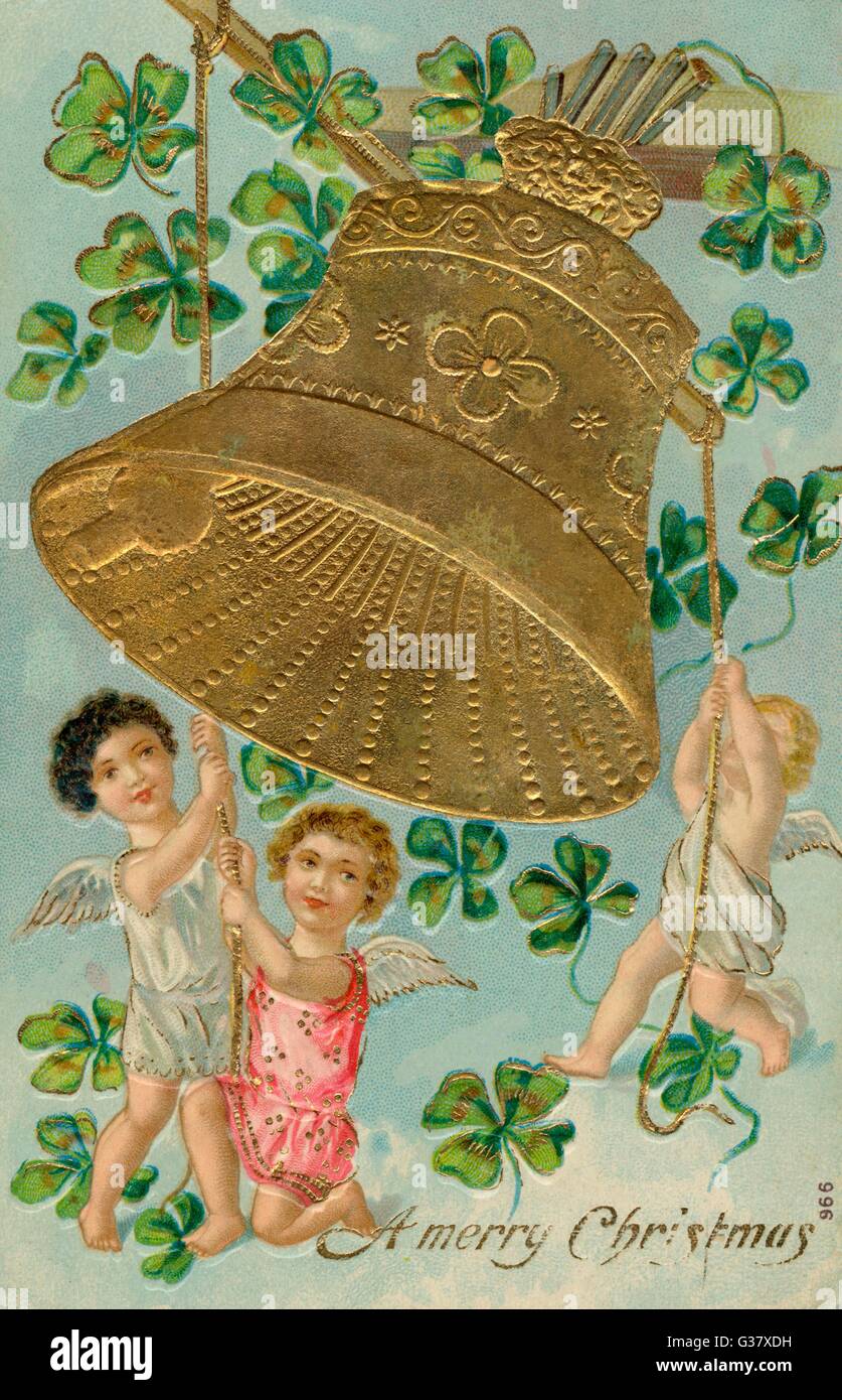 Angels and Bell Stock Photo - Alamy