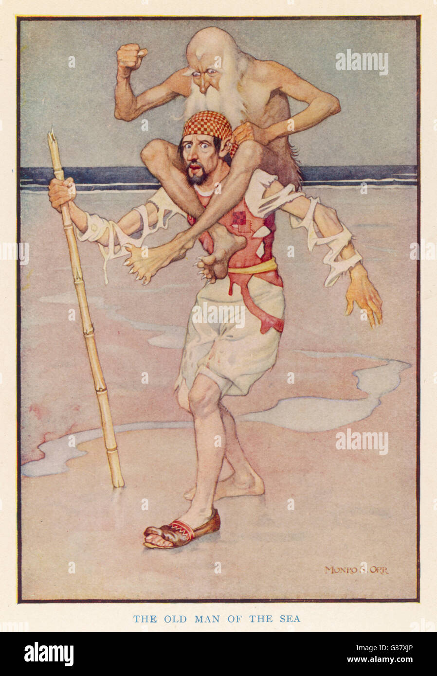 Sinbad and the Old Man of the Sea Stock Photo - Alamy