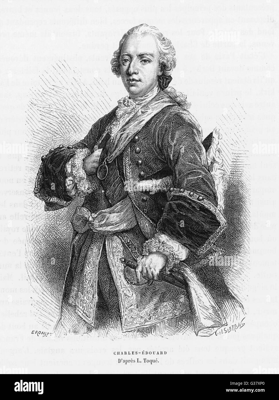 Bonnie prince charles charlie edward stuart Black and White Stock ...