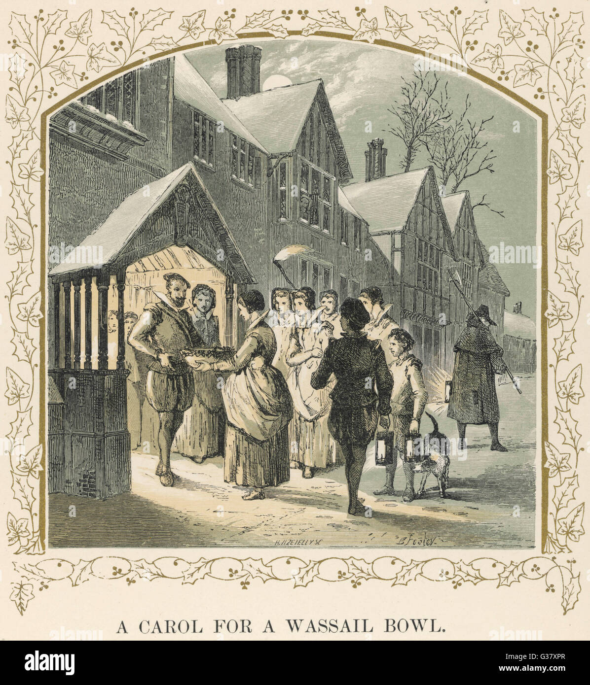 Carol singers are rewarded for their work with a drink from the wassail ...